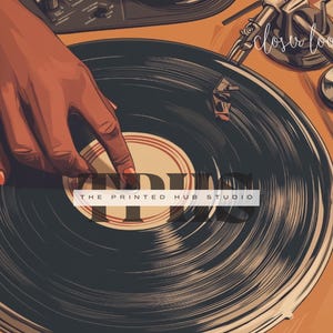 Broken Vintage Turntable Art Black Woman Art African American Music ...