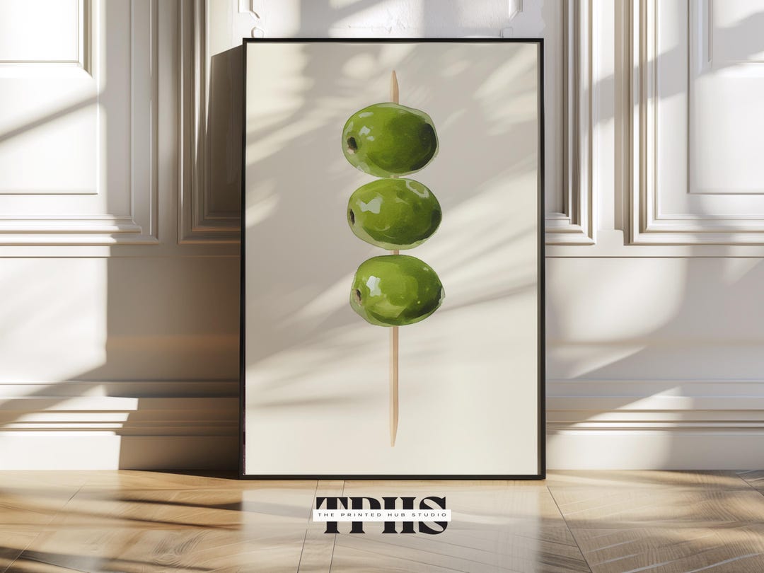 Olives Print, Kitchen Poster, Martini Poster, Minimalist Wall Art ...