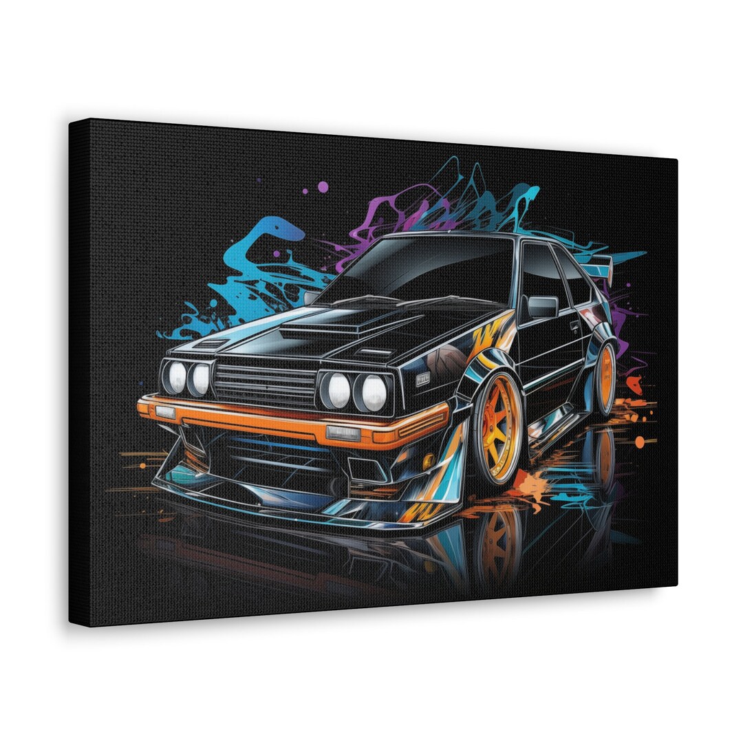 Toyota AE86 Canvas Wrap - JDM Car Art, Japanese Drift Racing Decor ...