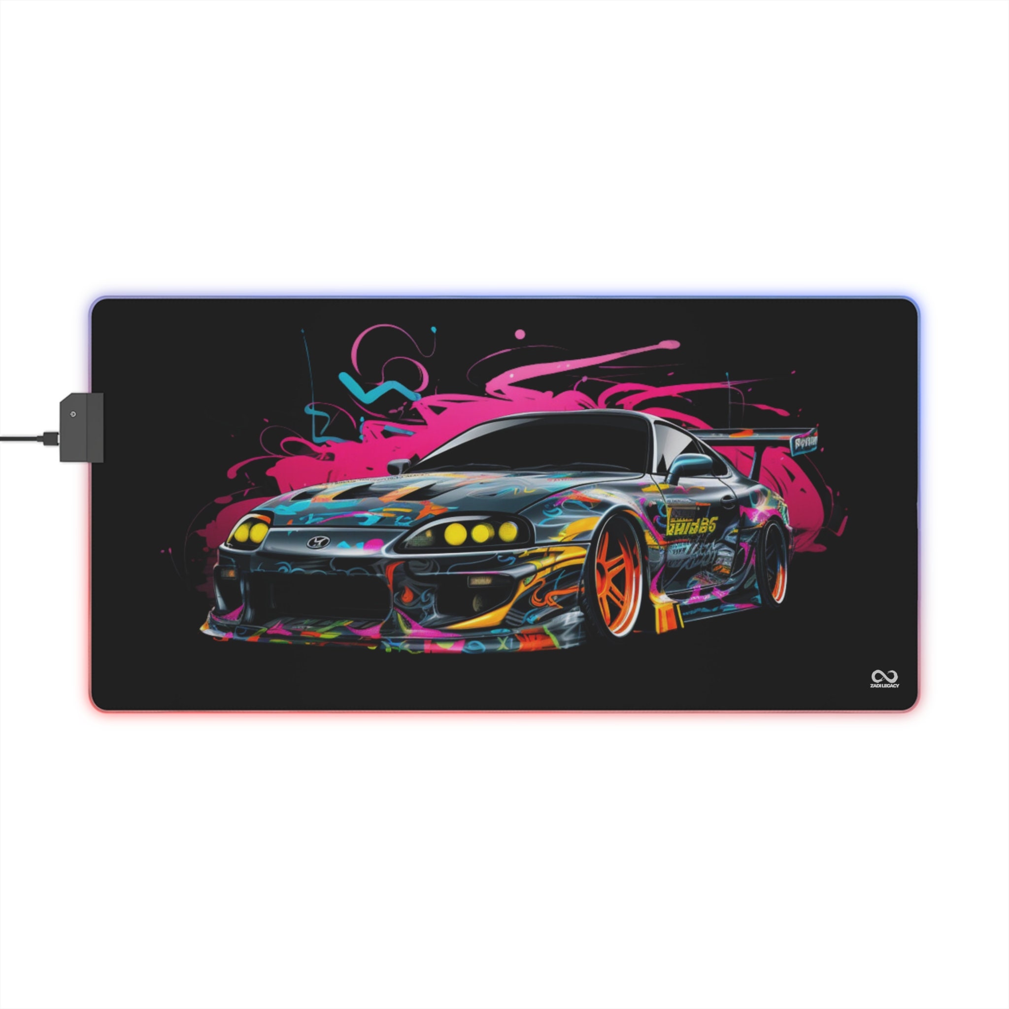 LED Gaming Mouse Pad Toyota Supra MK4 Mat Bright and Colorful - Etsy