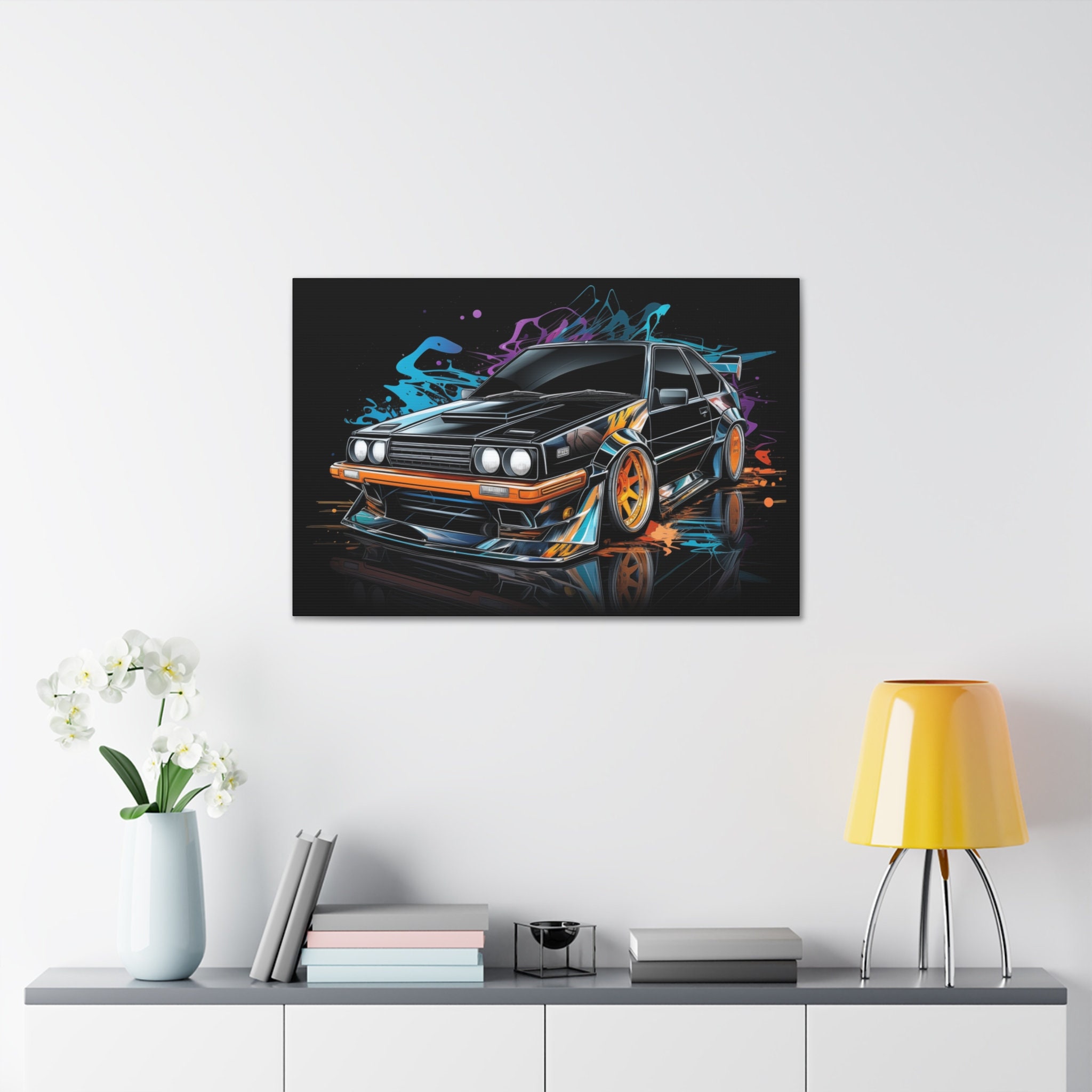 Toyota AE86 Canvas Wrap - JDM Car Art, Japanese Drift Racing Decor ...