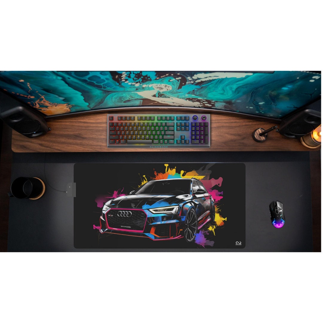 Audi RS6 LED Gaming Mouse Pad Mat Large Bright German Legend - Etsy