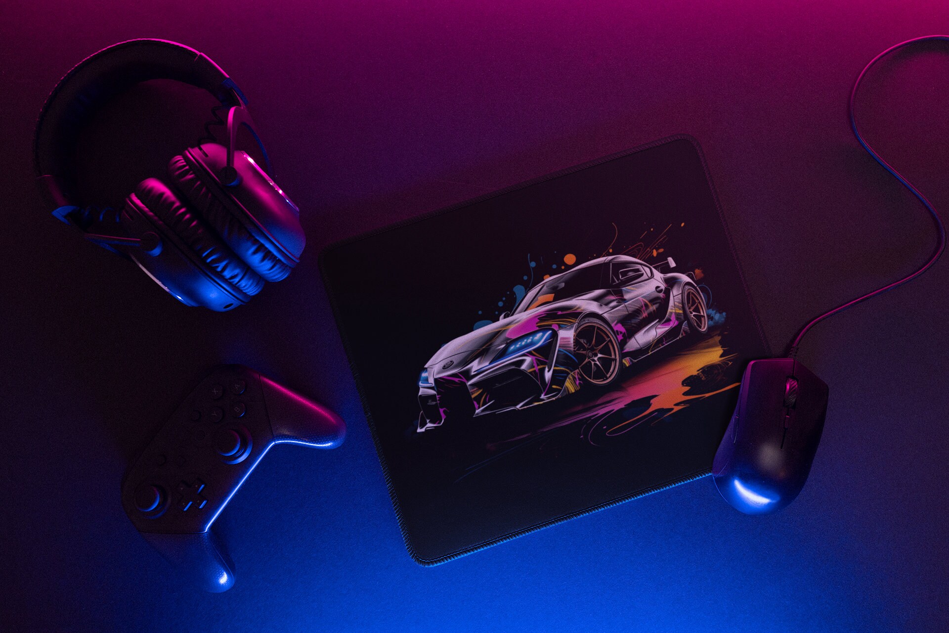 Toyota MK5 Supra Gaming Mouse Pad Desktop Mat - Etsy