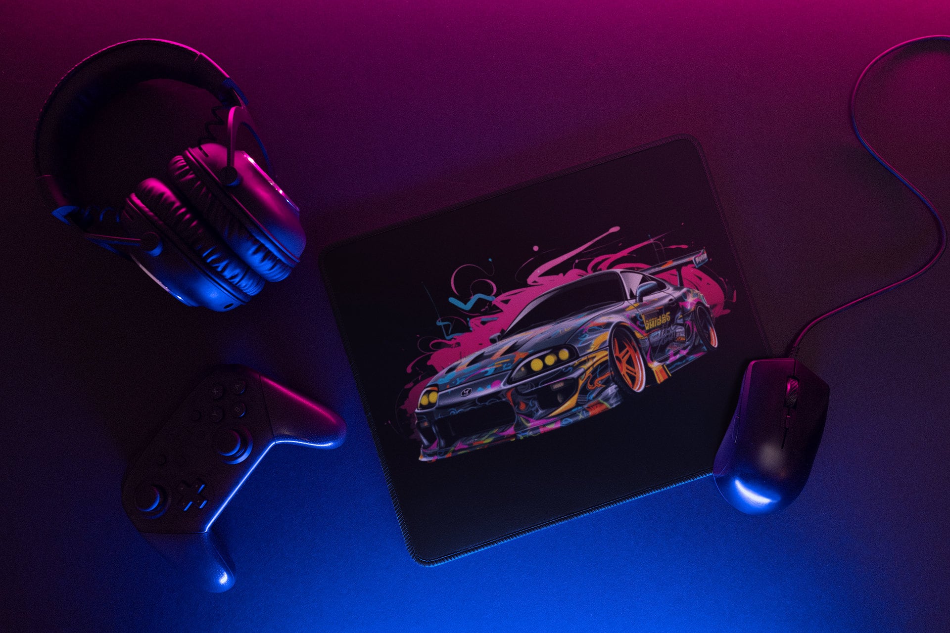 Toyota Supra MK4 Gaming Mouse Keyboard Pad Mat - Etsy