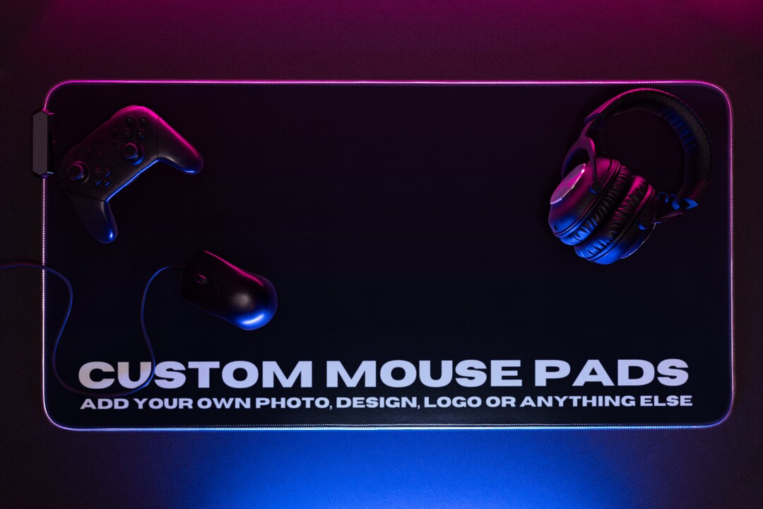 Led Custom Desk Mat, Gaming Mouse Pad With Non-slip Base, Unique Design ...