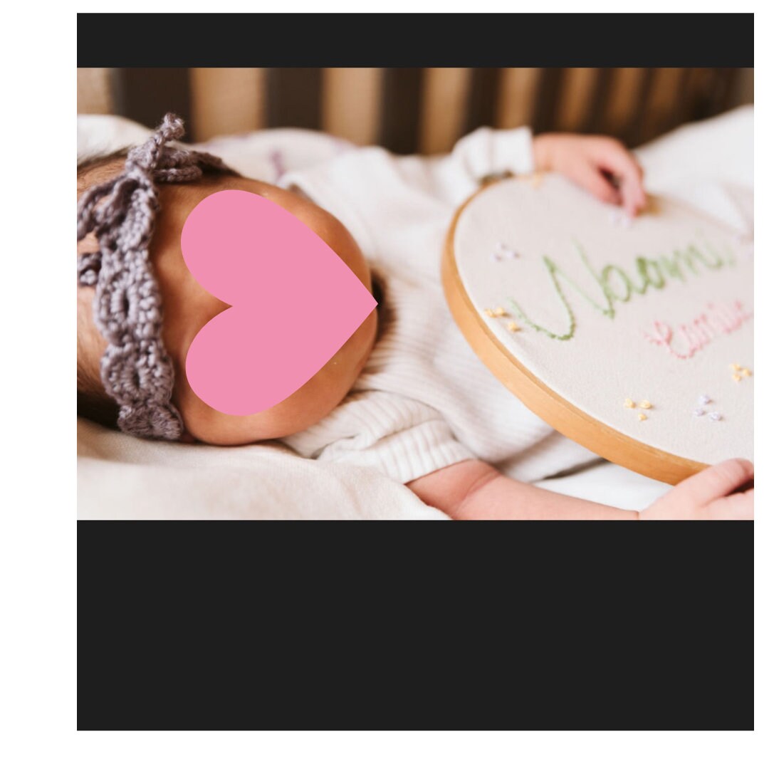 Hand Embroidered Name Plate, Birth Announcement, Pregnancy Announcement ...