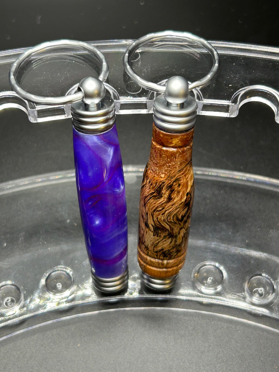 Handturned Secret Compartment Keychain, Carry Your Pills, Hide Small ...