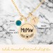Meemaw Necklace Initial Birthstone Necklace Mother's Day Jewelry ...