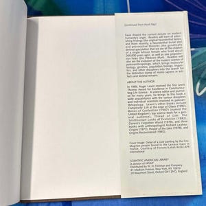 Educational Book: the Origin of Modern Humans by Roger Lewin, Published ...