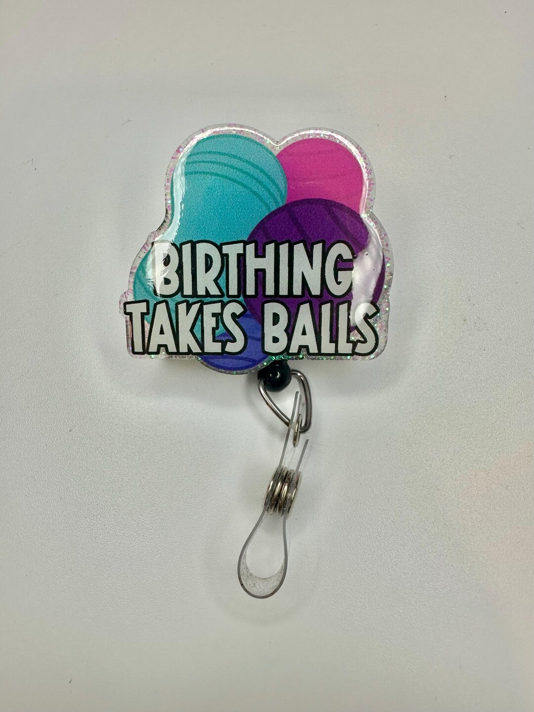 Birthing Takes Balls L&D Obstetrics Nurse Resin Badge Reel - Etsy