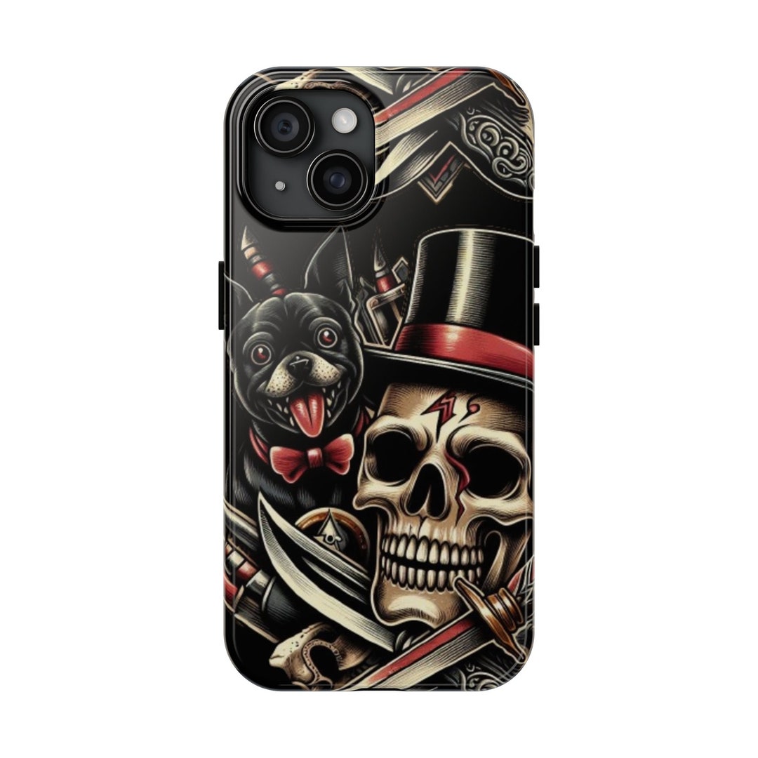 Skull With Best Friend - Tough Phone Cases by Cut Throat Genetix - Etsy