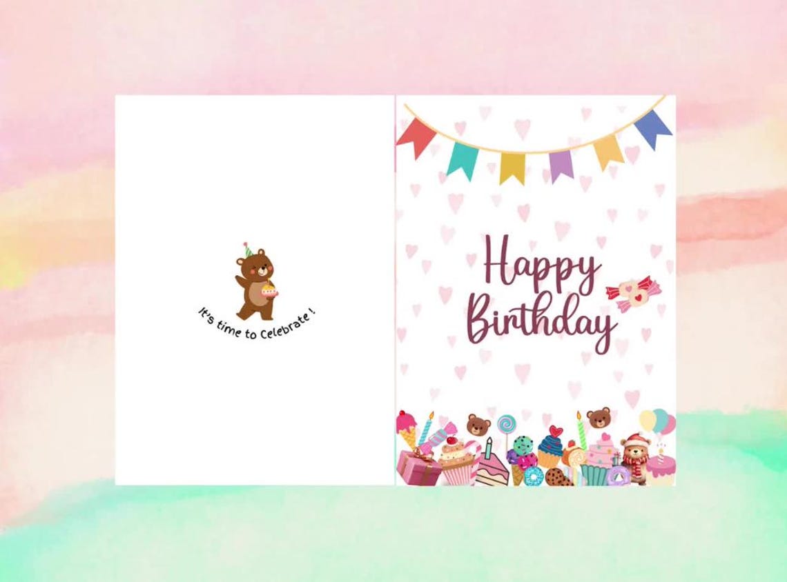 Printable Birthday Card| Happy Birthday Card Printable| Digital ...