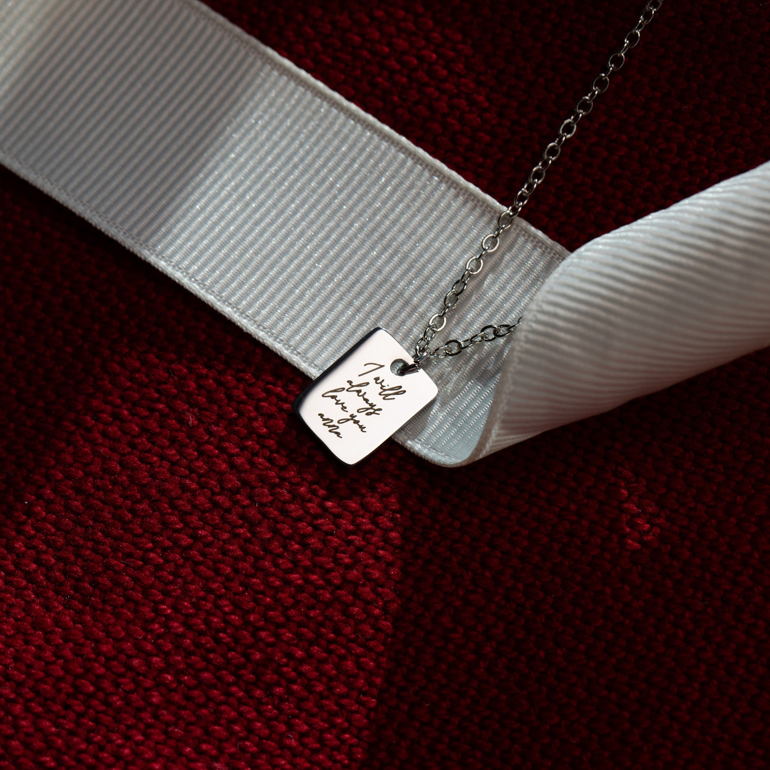 Handwritten Tag Necklace: Personalized Stainless Steel Jewelry - Etsy