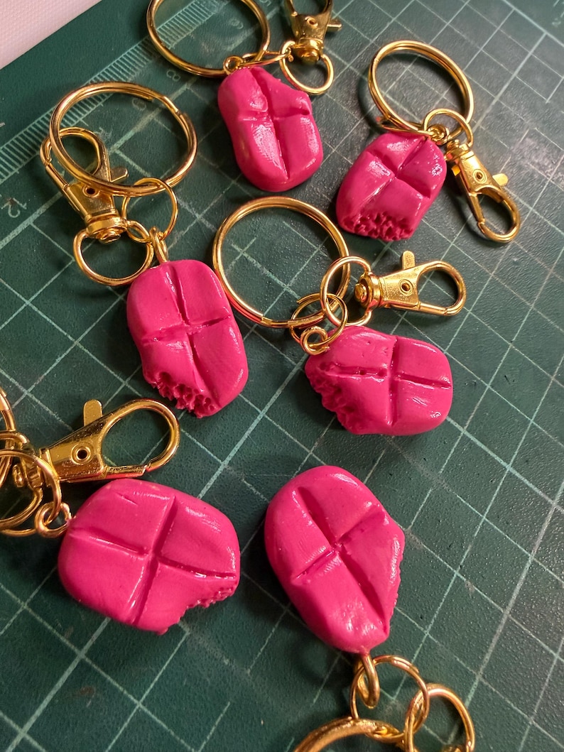 Handmade Polymer Clay Food Keychain Charm | Miniature Keychain - Etsy