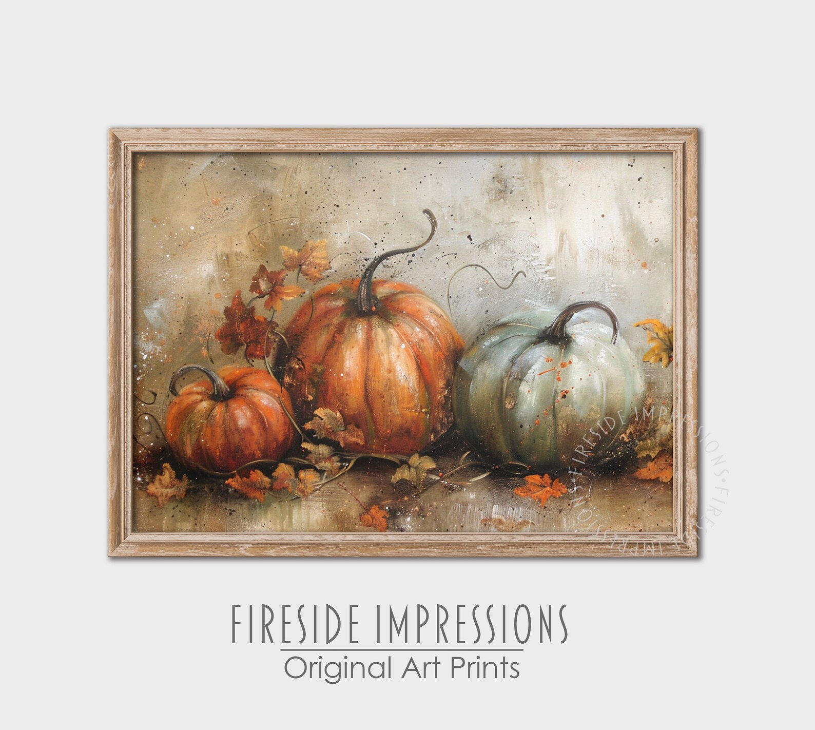 Whimsical Pumpkins Oil Painting | Charming Fall Art | Playful Autumn ...
