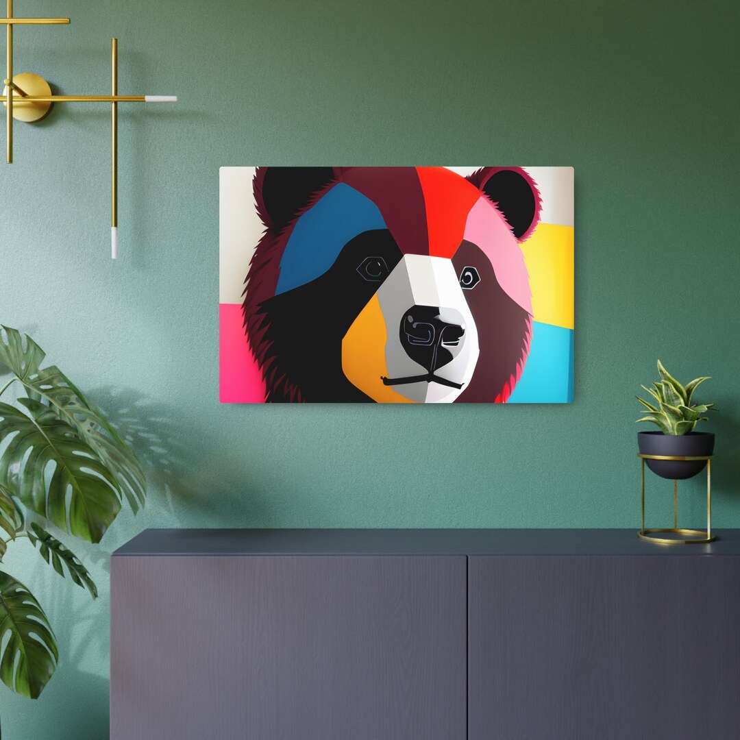 The Tye-dye Bear Abstract Modern Metal Poster / Tye Dye Poster ...