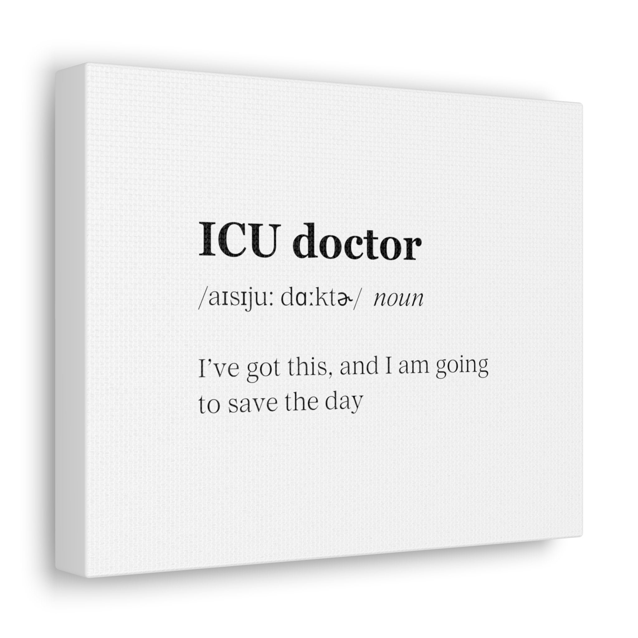 ICU Doctor Wall Art Canvas, ICU Doctor Wall Art, ICU Doctor Gift ...