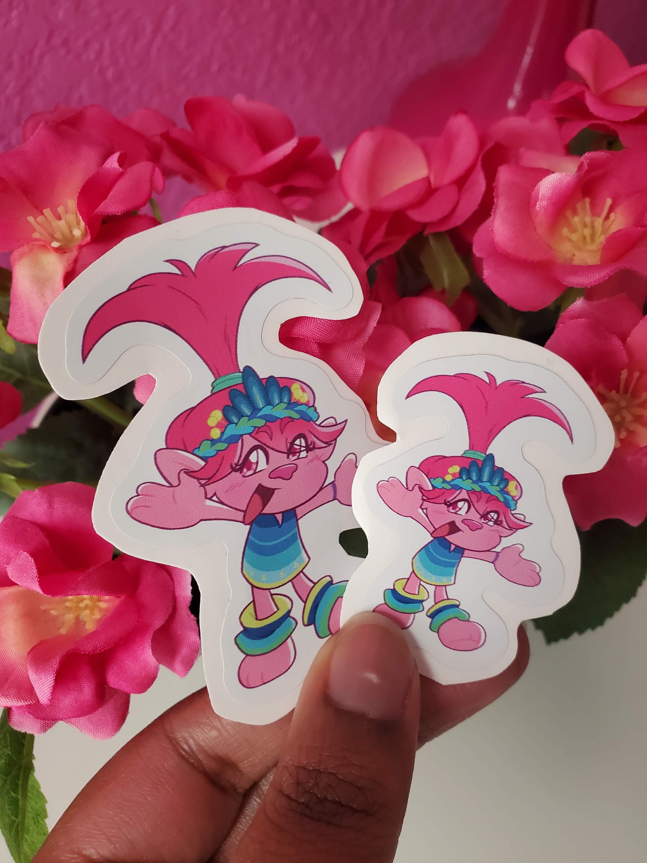 Poppy Sticker (trolls) - Etsy