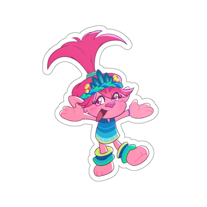 Poppy Sticker (trolls) - Etsy