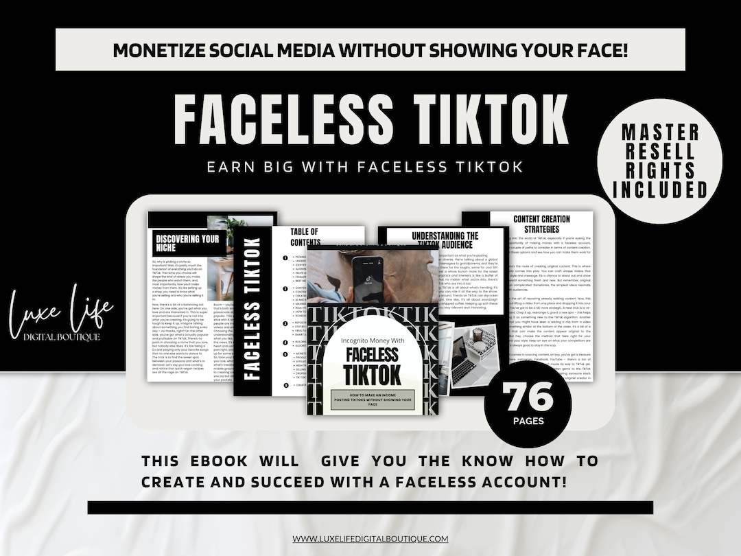 Faceless TIKTOK Guide | TIKTOK Theme Page Guide | Faceless Marketing ...