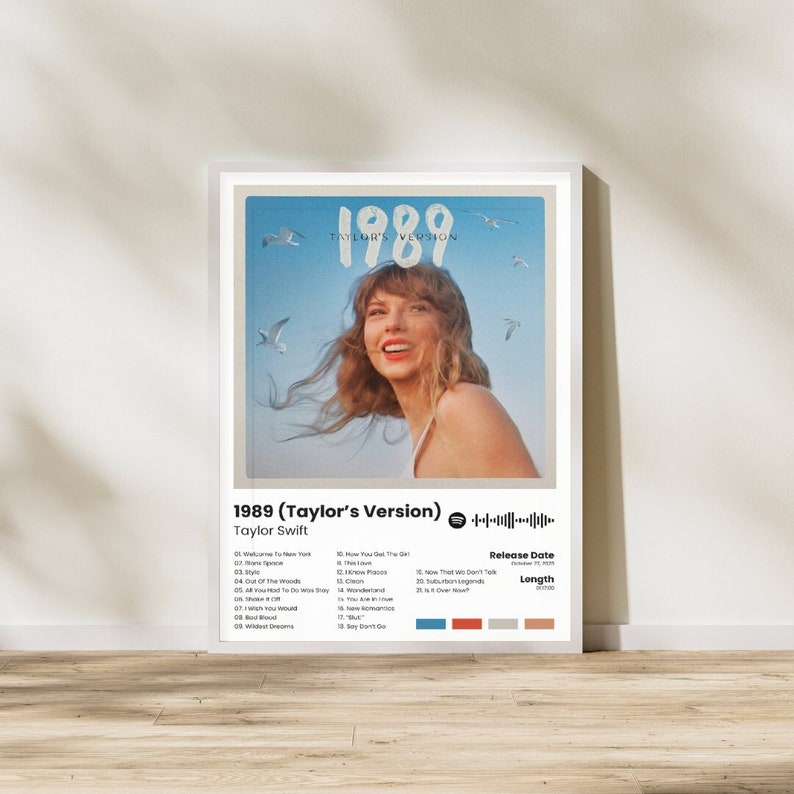 Taylor Swift Poster / 1989 taylor's Version / Taylor Swift Playlist ...