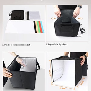 Portable Photo Shooting Studio 16x16 Inch Light Box Tent - Etsy