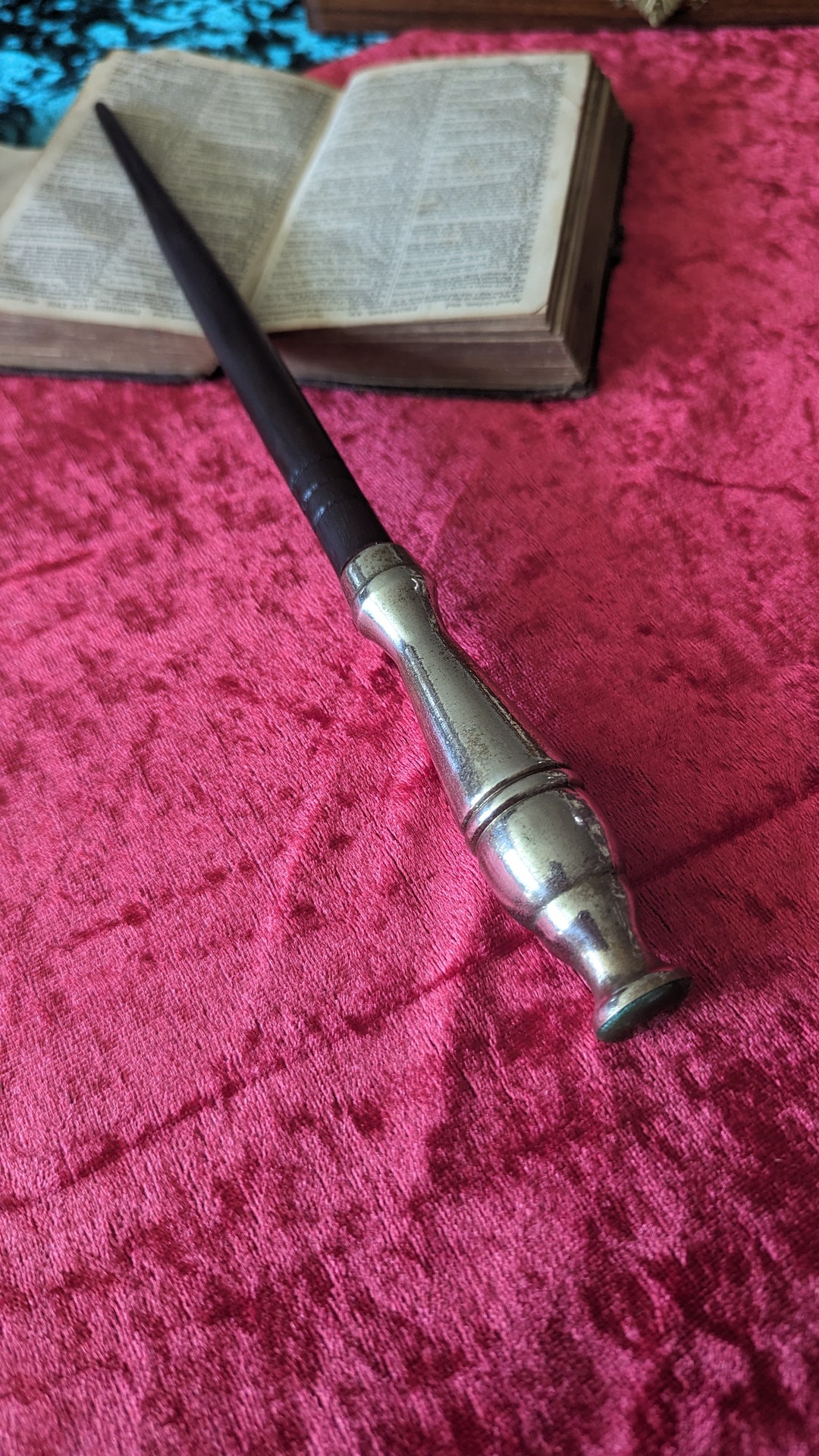 Handmade Wand draconier Mahogany and Steel Magic Wand - Etsy