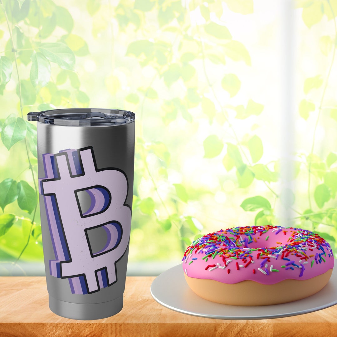 Bitcoin Purple B 20oz Stainless Steel Tumbler Lavender Cryptocurrency ...