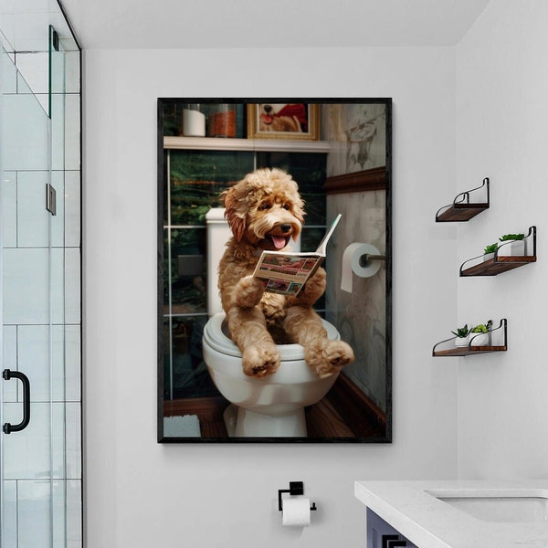 Cockapoo Sitting Toilet - Etsy