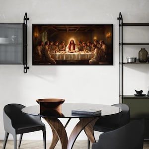 Jesus and Disciples the Last Supper Oil Painting Biblical Wall Art ...