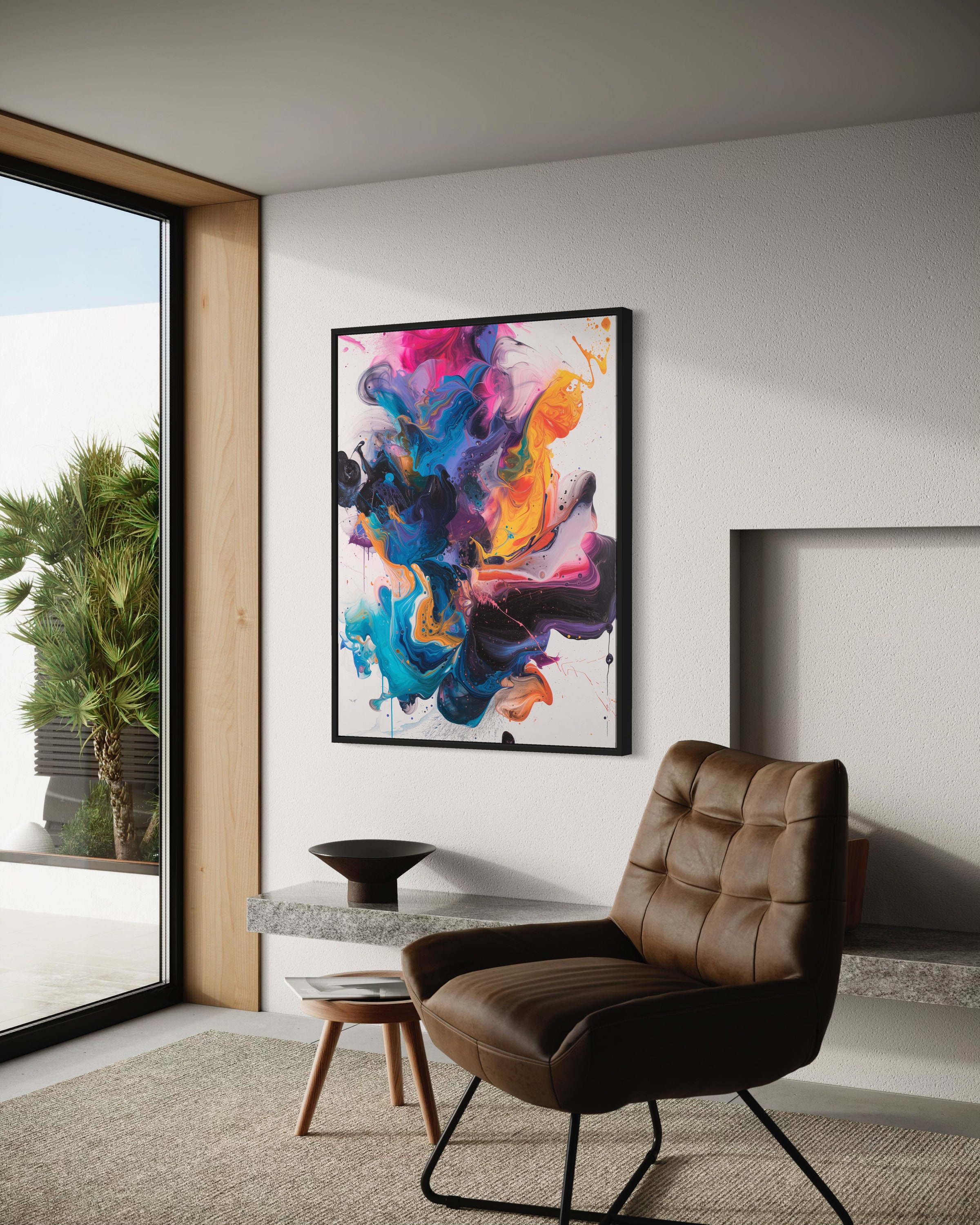 A Cosmic Swirl Splash of Multi Colors Vibrant Abstract Conceptual ...