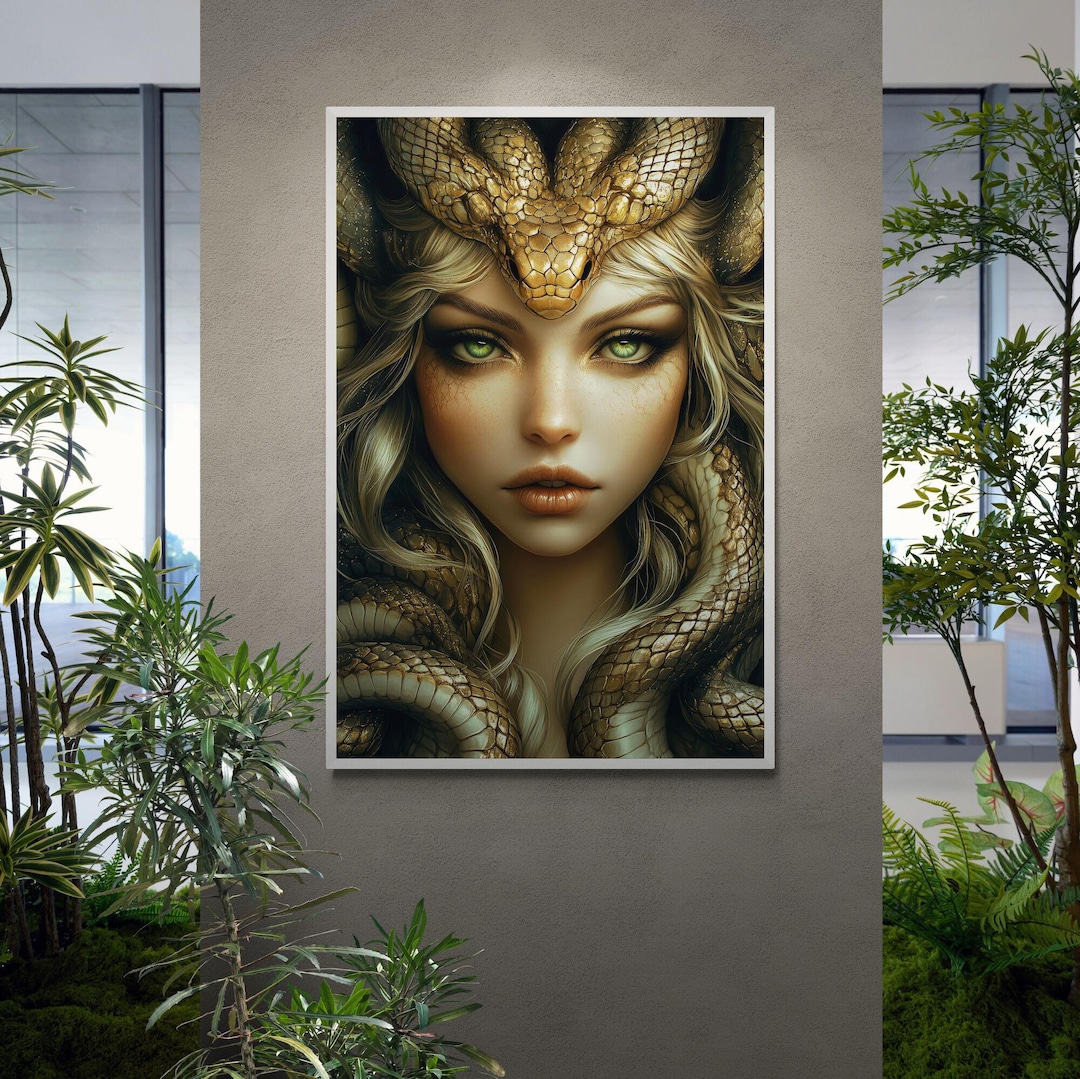 Medusa Greek Mythology Snake Woman Goddess With Serpent Hair Gorgon ...