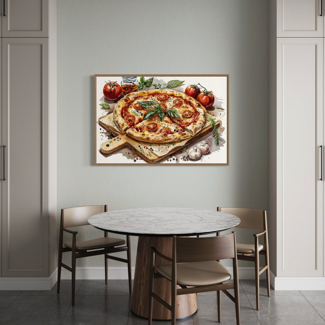 Gourmet Pepperoni Pizza Italian Food Cuisine Culinary Artwork Kitchen ...