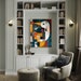 An Abstract Oil Painting in Geometric Nordic Style Large Wall Art ...