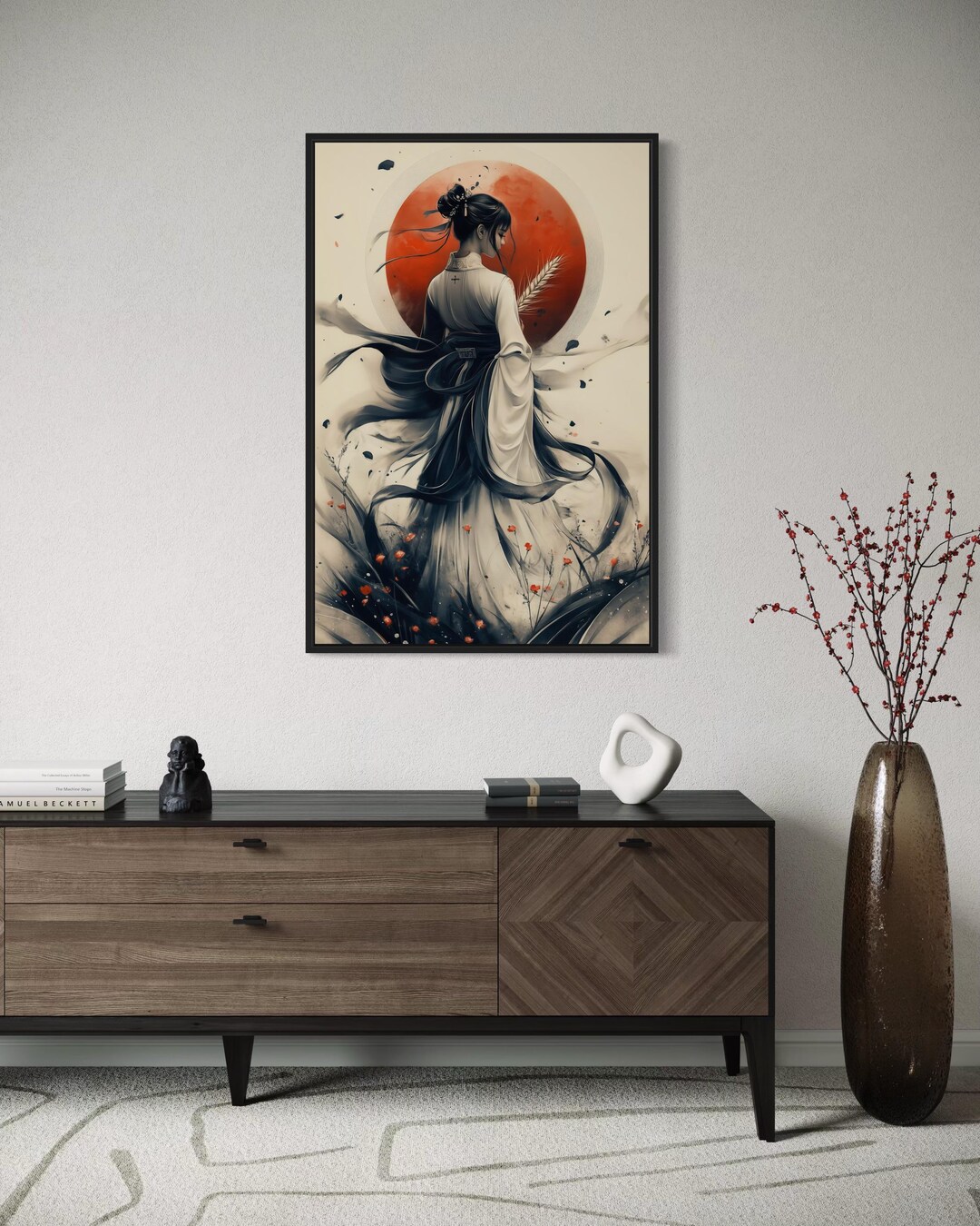 Virgo Goddess Zodiac Sign Canvas Print Chinese Illustration Painting ...