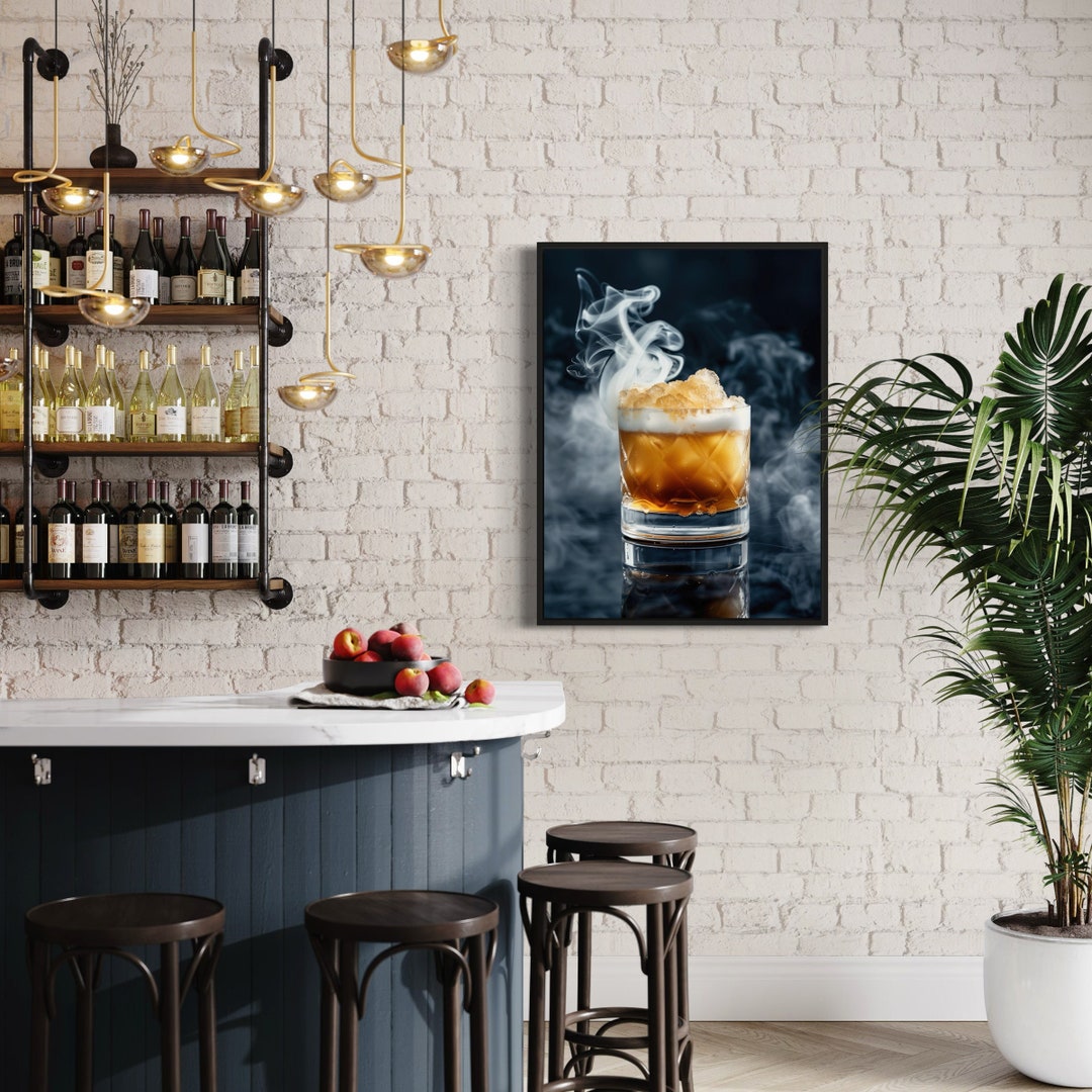 Simple and Elegant Handcrafted Cocktail Drink Portrait Photography Wall ...