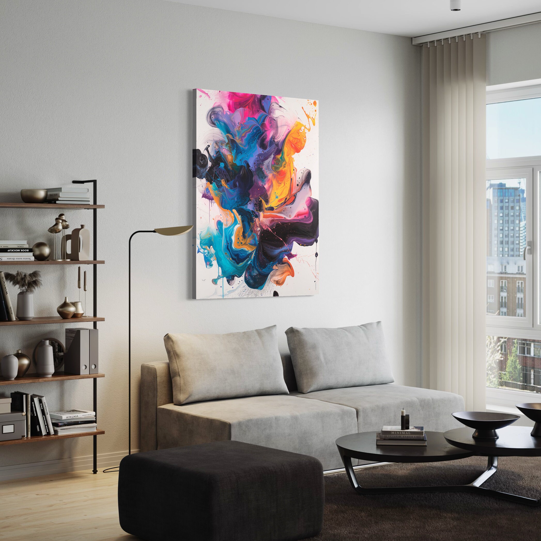 A Cosmic Swirl Splash of Multi Colors Vibrant Abstract Conceptual ...