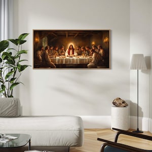Jesus and Disciples the Last Supper Oil Painting Biblical Wall Art ...