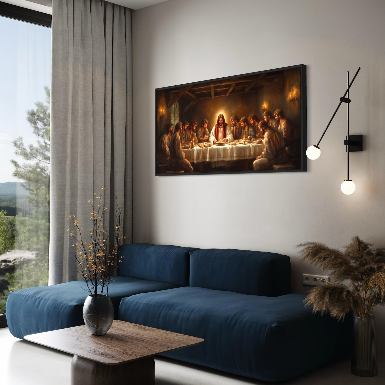 Jesus and Disciples the Last Supper Oil Painting Biblical Wall Art ...