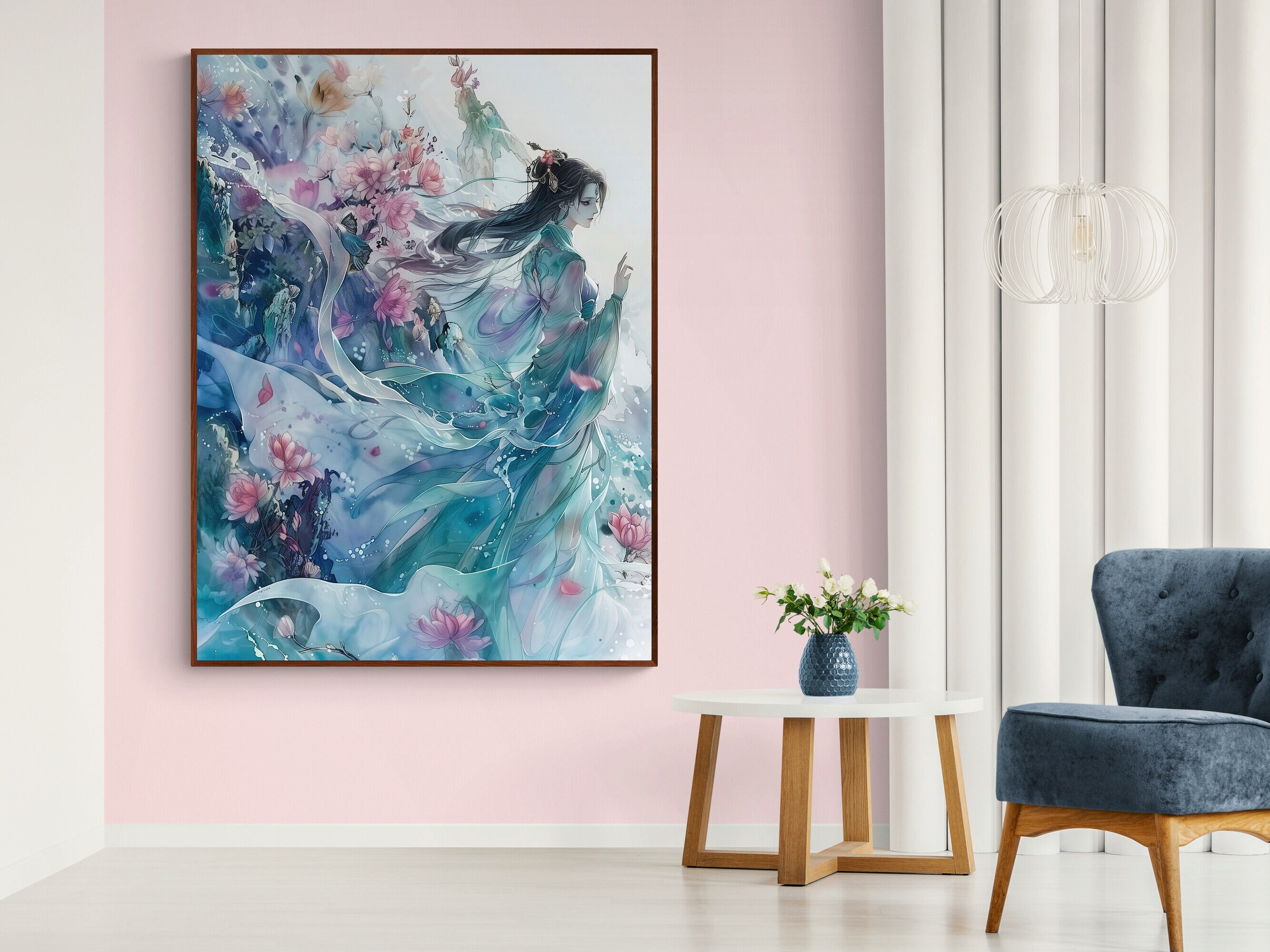 Lotus Flower Princess Goddess Beauty in Ancient Traditional Chinese ...