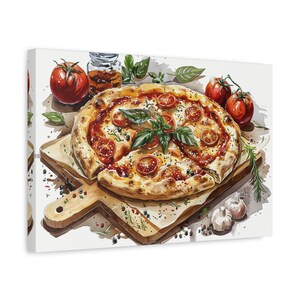 Gourmet Pepperoni Pizza Italian Food Cuisine Culinary Artwork Kitchen ...