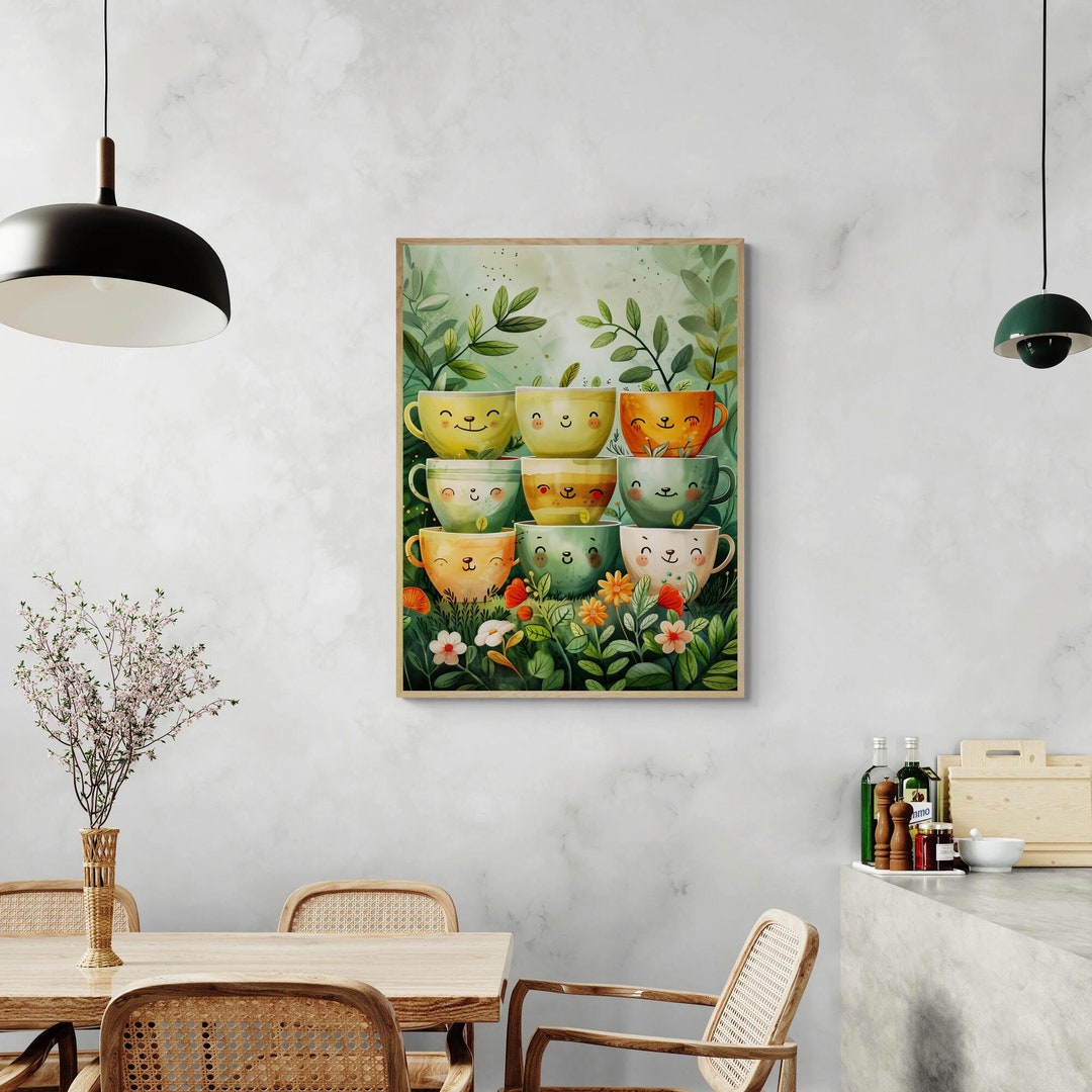 Whimsical Animal Happy Smiley Face Emoji Teacups in the Enchanted ...