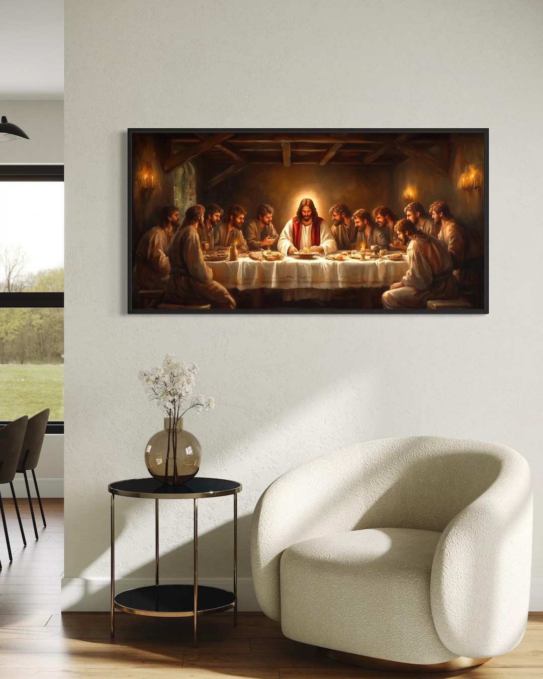 Jesus and Disciples the Last Supper Oil Painting Biblical Wall Art ...