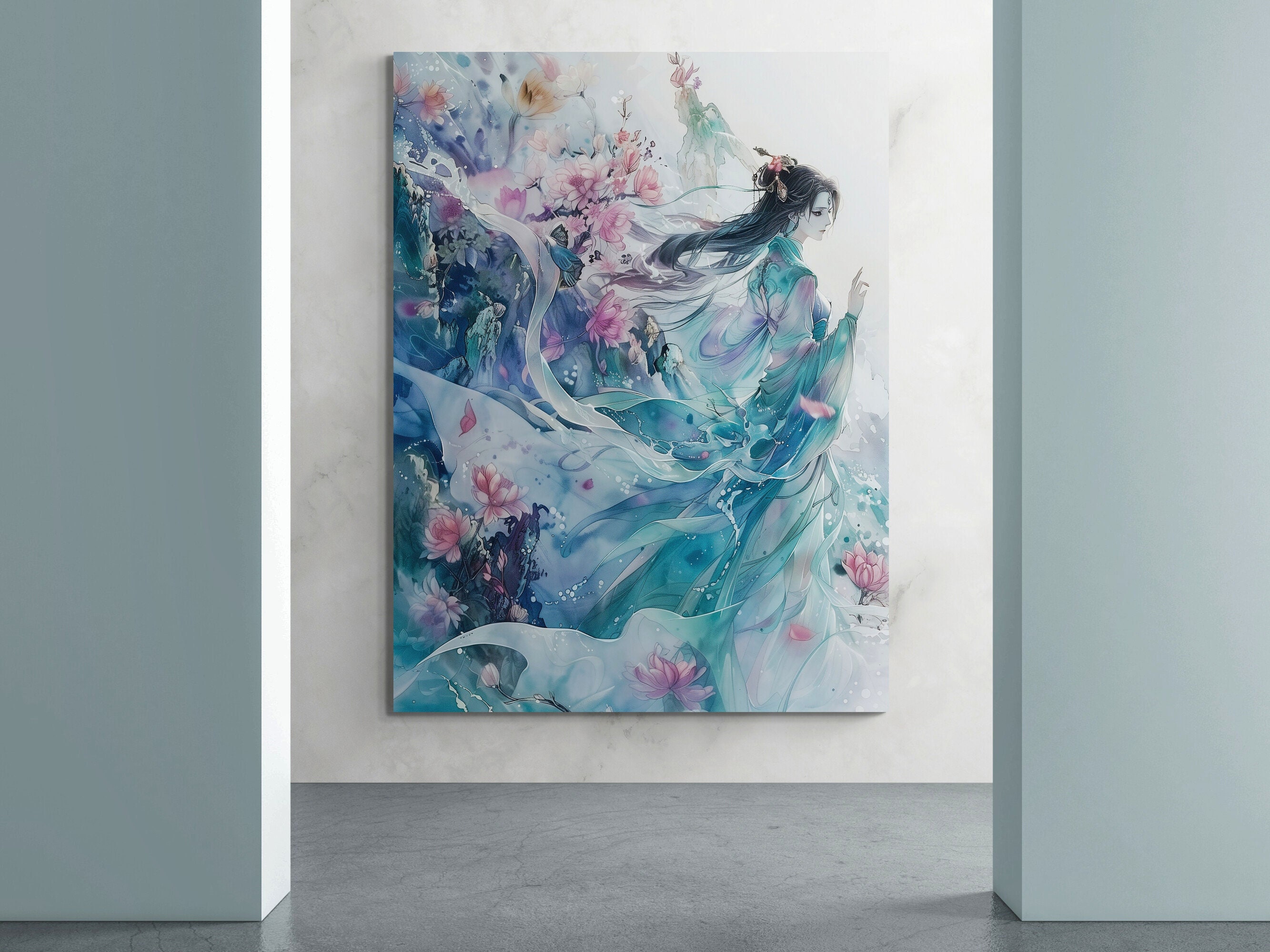 Lotus Flower Princess Goddess Beauty in Ancient Traditional Chinese ...