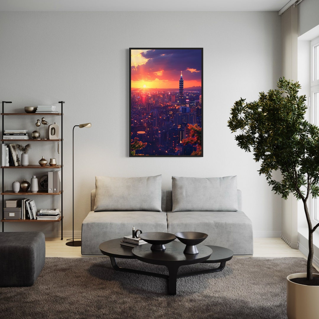 Taipei 101 Tower Art Canvas, Taipei 101 Wall Art, Iconic Taiwan ...