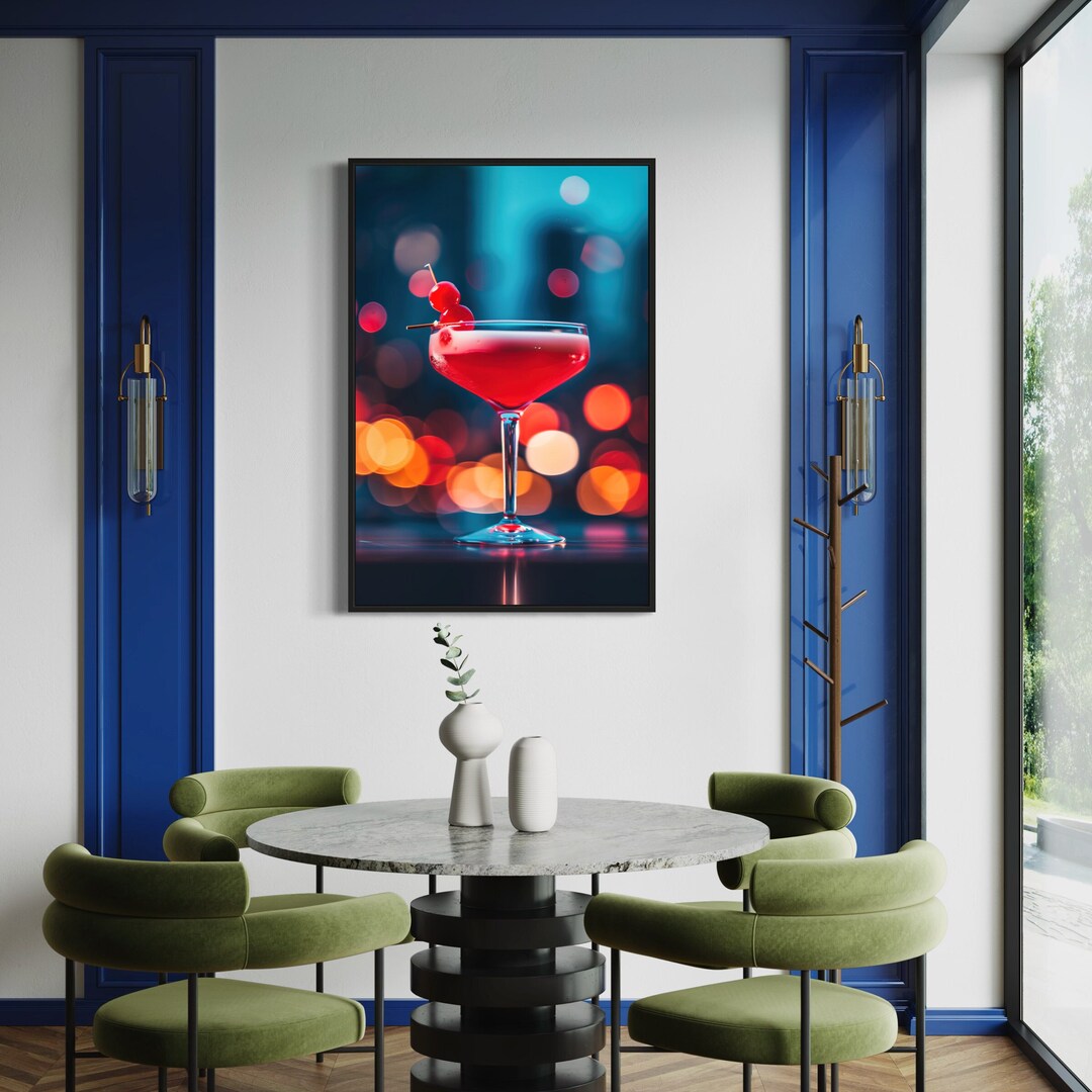 A Glass of Shirley Temple Classic Cocktail Portrait With Blur Lights ...