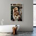 Cockapoo Reading on a Toilet Art Canvas, Dog Sitting on Toilet Wall Art ...