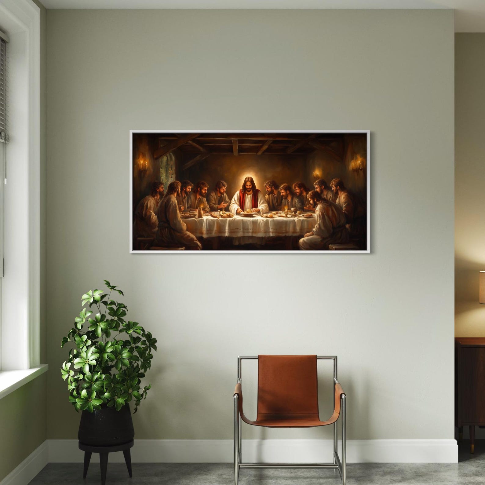 Jesus and Disciples the Last Supper Oil Painting Biblical Wall Art ...