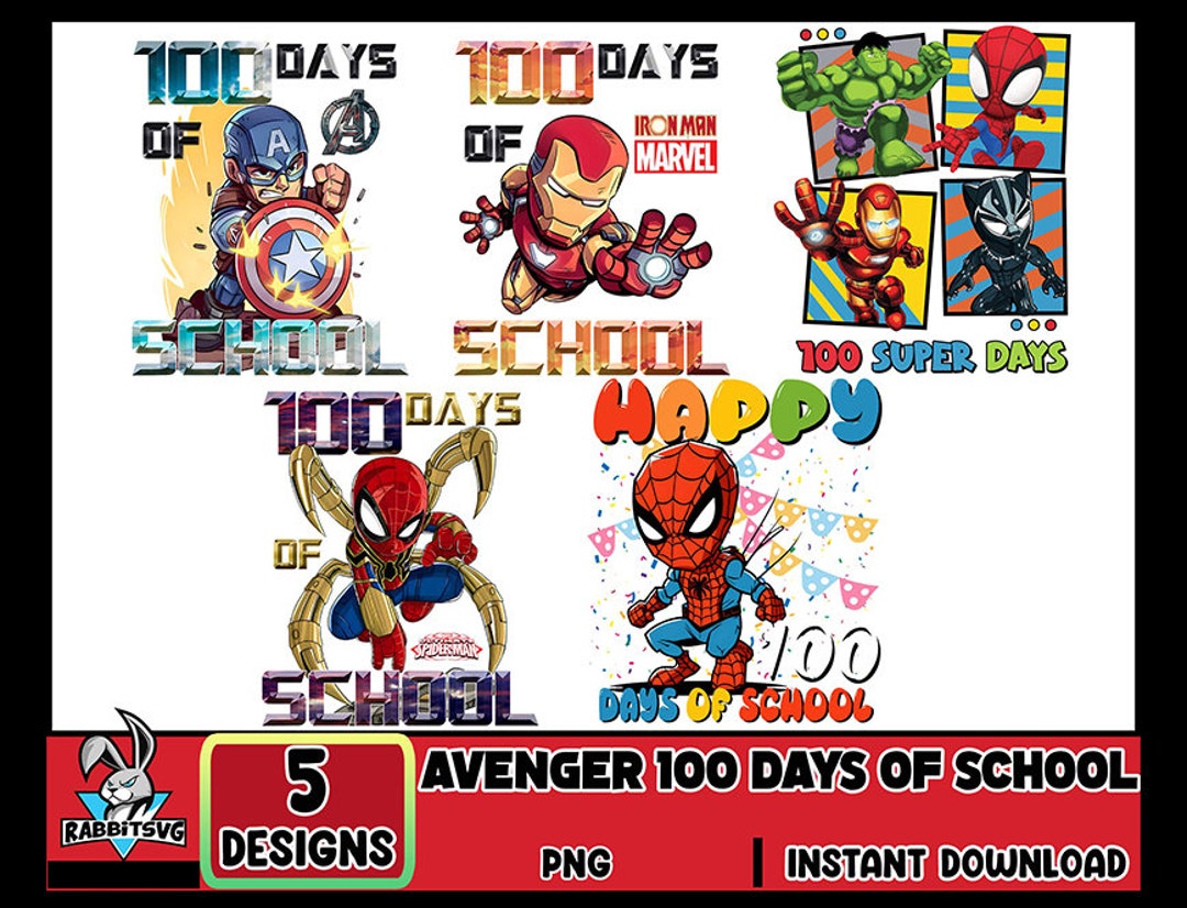 100 Super Days Png, Spiderman 100 Days of School Png, Spider Hero Png ...