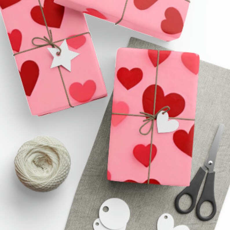 Valentine's Wrapping Paper - Etsy